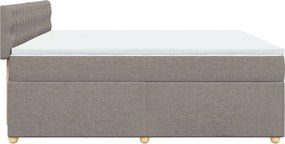 Box spring postel s matrací taupe 200x200 cm textil 3286798