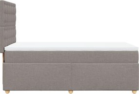Box spring postel s matrací taupe 80x200 cm textil 3291125