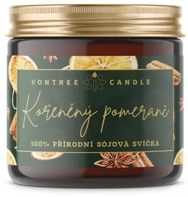 Přírodní sójová svíčka VONTREE CANDLE | Pomeranč & Anýz & Skořice | 120 ml