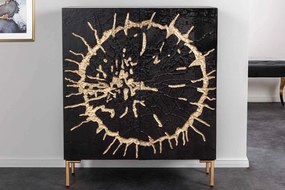 Designová vysoká komoda Dalton 120 cm černé mango