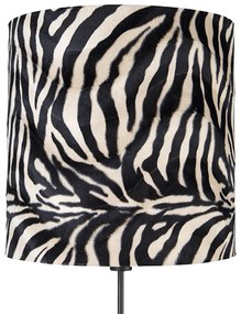 Stojací lampa černý odstín zebra design 40 cm nastavitelný - Parte