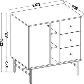 FALCO Komoda Tomila 824/3 Odstín: Béžová