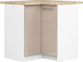 Kuchyňská skříňka Olivia S90/90 bílá/cappuccino lesk