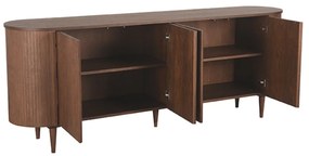 LABEL51 dřevěný příborník OLIVA tmavý 85x220 cm ME-70.010