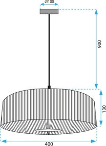 Toolight Toolight, stropní svítidlo 1xE27 APP1294-1PC, béžová, OSW-05050