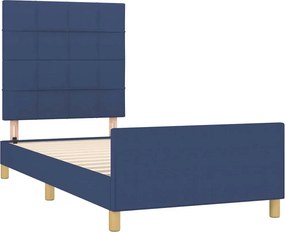Rám postele bez matrací modrá 90x190 cm textil 3125023