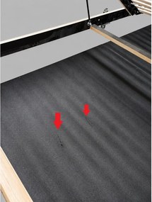 Šedá čalouněná dvoulůžková postel s úložným prostorem s roštem 180x200 cm Thessa Bold Line - II. jakost – Bonami Selection
