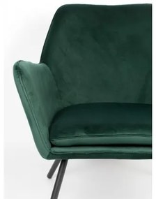 Lounge křeslo BON VELVET WHITELABEL, green White Label Living 3100099