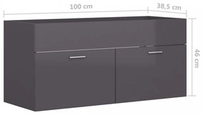 Skříňka pod umyvadlo 100 cm Dekorhome Beton