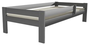 Dětská postel masiv 018 borovice masiv 80 x 200 cm šedá