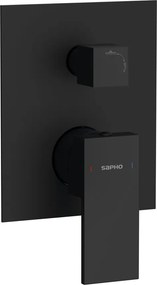Sapho CUBEMIX podomítková sprchová baterie 2 výstupy černá mat CM042B