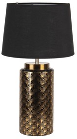 Zlato černá stolní lampa Valentina - Ø 28*51 cm E27/max 60W
