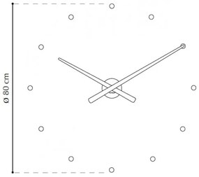 Designové nástěnné hodiny NOMON OJ grafitové 50cm