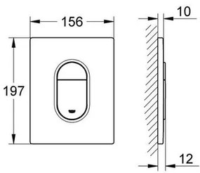 Grohe 38844000 Arena Ovládací tlačítko chrom