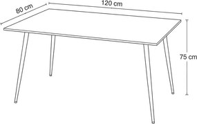 Jídelní set Benetutti 4+1, černá / žlutá