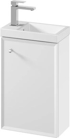 Cersanit Mille, závěsná WC skříňka 392x214x590 mm + keramické umyvadlo Como, bílá matná, S801-568