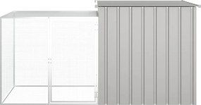 Klec pro kuřata šedá 200 x 91 x 100 cm pozinkovaná ocel 171546