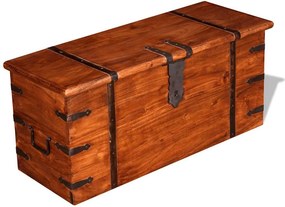 Set dvou úložných truhel masivní dřevo 244050