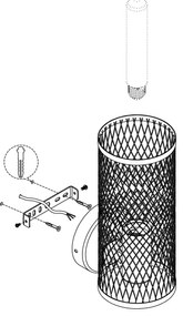 Eglo 43538 - Nástěnné svítidlo REDCLIFFE 1xE27/40W/230V