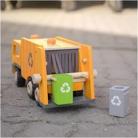 GOKI Popelářské auto Eko / Dřevěné auto / oranžová / od 3 let