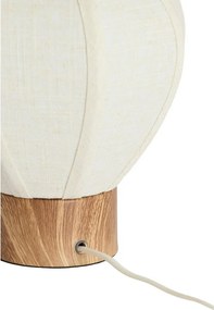 Krémová kovová stolní lampa s textilním stínidlem (výška 23,5 cm) Kyzo – Light &amp; Living