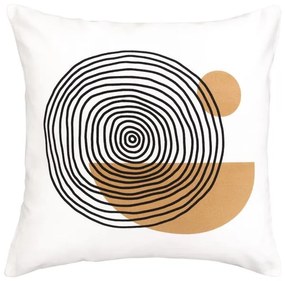 SCANquilt povlak DEKORO big spiral smetanovookrová 45 x 45 cm