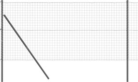 Euro plotové kotvení 10 x 1,2 m Ocel potažená PVC Šedá Síťovina 3350365