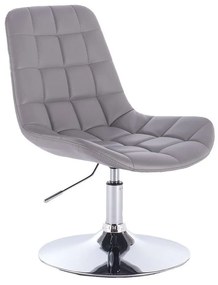 LuxuryForm DESIGN Židle PARIS na stříbrném talíři - šedá