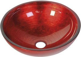 Sapho Murano - Umyvadlo na desku, 40x14 cm, červená AL5318-63