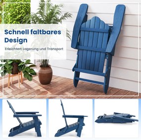 Costway Adirondack Chair Skládací židle Adirondack odolná proti povětrnostním