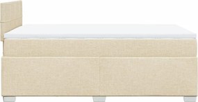Box spring postel s matrací krémová 120x200 cm textil 3285860