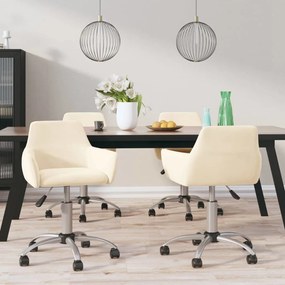 vidaXL Otočné jídelní židle 4 ks samet [3092685] Barva: Tmavě šedá