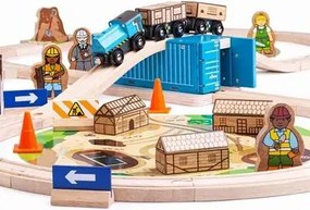 Bigjigs Rail Vláčkodráha Stavba / 50 dílů / od 3 let