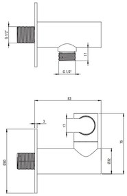 Deante Silia, 4-otvorová vanová baterie pod omítku se sprchovou soupravou, grafitová, DEA-BQS_D18P