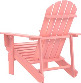 Zahradní židle Adirondack masivní jedlové dřevo růžová 315877