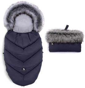 COTTONMOOSE Set fusak a rukávník na kočárek Moose Yukon Blue