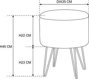 Úložná taburetka LILI krémová