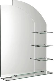 Aqualine Wega zrcadlo bez osvětlení s poličkami 65 x 90 cm 65028