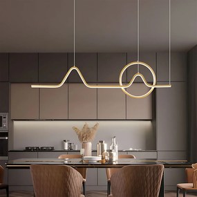 Toolight Závěsné LED osvětlení E6 LHJ022-CP 120 cm zlaté