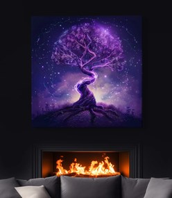 Obraz na plátně - Strom života Bleskový dotek FeelHappy.cz Velikost obrazu: 80 x 80 cm