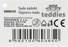 TEDDIES Sada nádobí v ošatce / Dětská kuchyňka / plast / v síťce / od