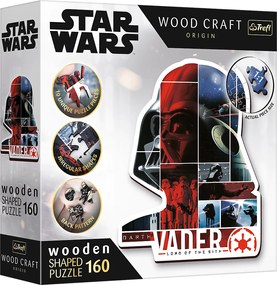 Dřevěné puzzle trefl wood craft origin puzzle star wars: darth vader 160 dílků