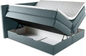 Kontinentální boxspring postel AMBER, 200x180, tyrkysová (barell 72)