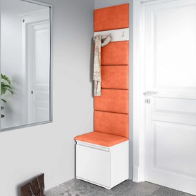 Malá bílá stěna s botníkem Eddie Barva: Oranžová - Trinity 17