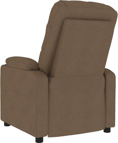 Masážní křeslo hnědé textil 339096