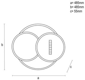 LED Stmívatelné stropní svítidlo LED/90W/230V 3000-6500K černá +dálkové ovládání