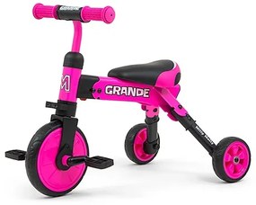 Dětská tříkolka 2v1 Milly Mally Grande pink Barva: Růžová