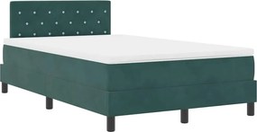 Postel s boxspringem s matrací Tmavě zelená 120 x 200 cm samet 3339101