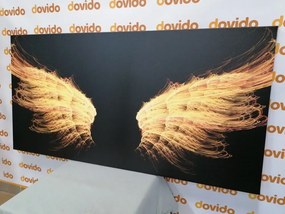 Obraz zlatá andělská křídla - 120x60 cm