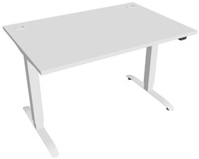 Elektr. nastavitelný stůl 120x80 - HOBIS MOTION MS 2 1200 Dekor stolové desky: bílá, Barva kovové podnože: bílá